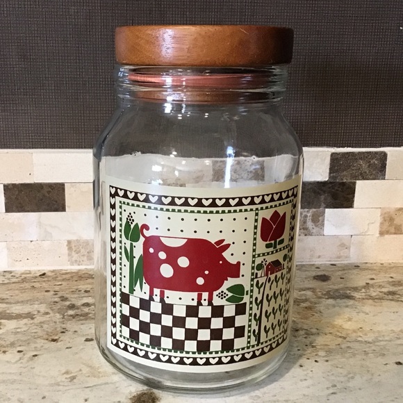 Storage & Organization | Pig Farmhouse Canister Jar Vintage | Poshmark